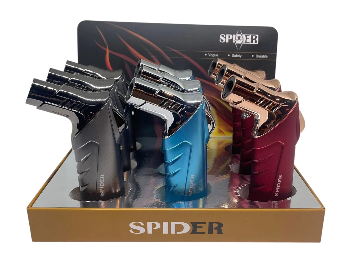 SP-313A Spider Refillable Butane Torch Lighter-9/Display – Mega Sphere ...