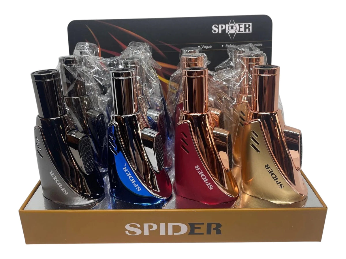 SP-991 Spider Refillable Butane Torch Lighter-12/Display – Mega Sphere ...