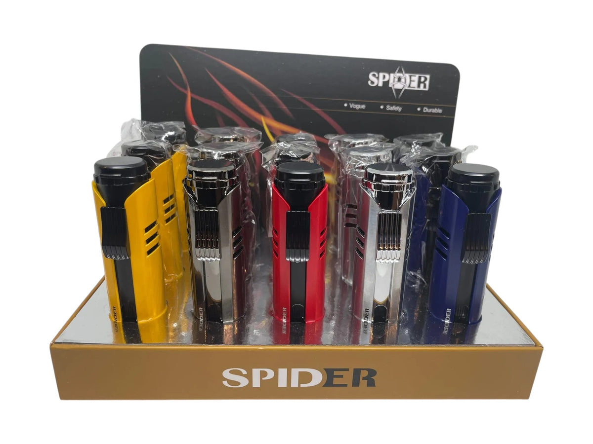 SP-582 Spider Refillable Butane Torch Lighter-15/Display – Mega Sphere ...