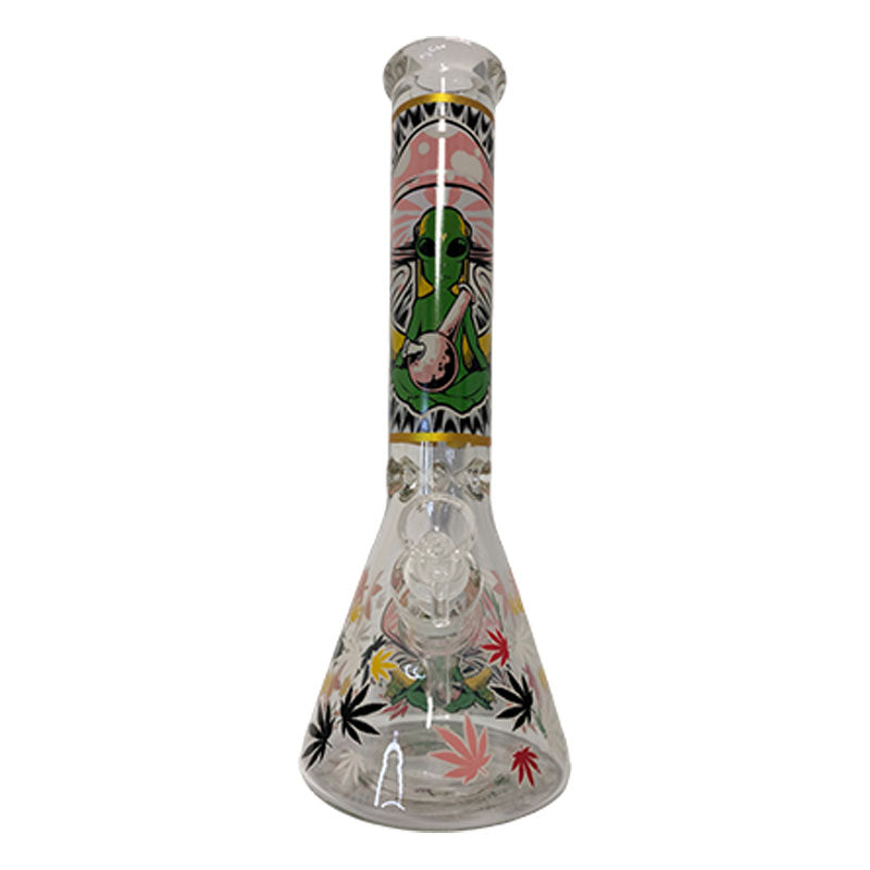 14" Different Decals Glass Bong - Clear (MST039) – Mega Sphere Trading