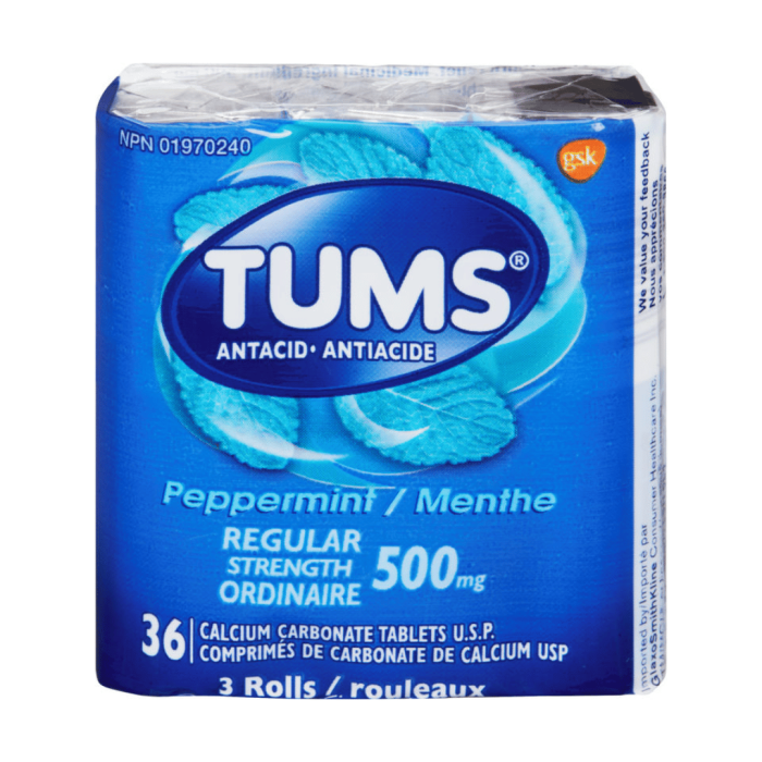 Tums Regular Strength 500mg 3 Pack Peppermint – Mega Sphere Trading